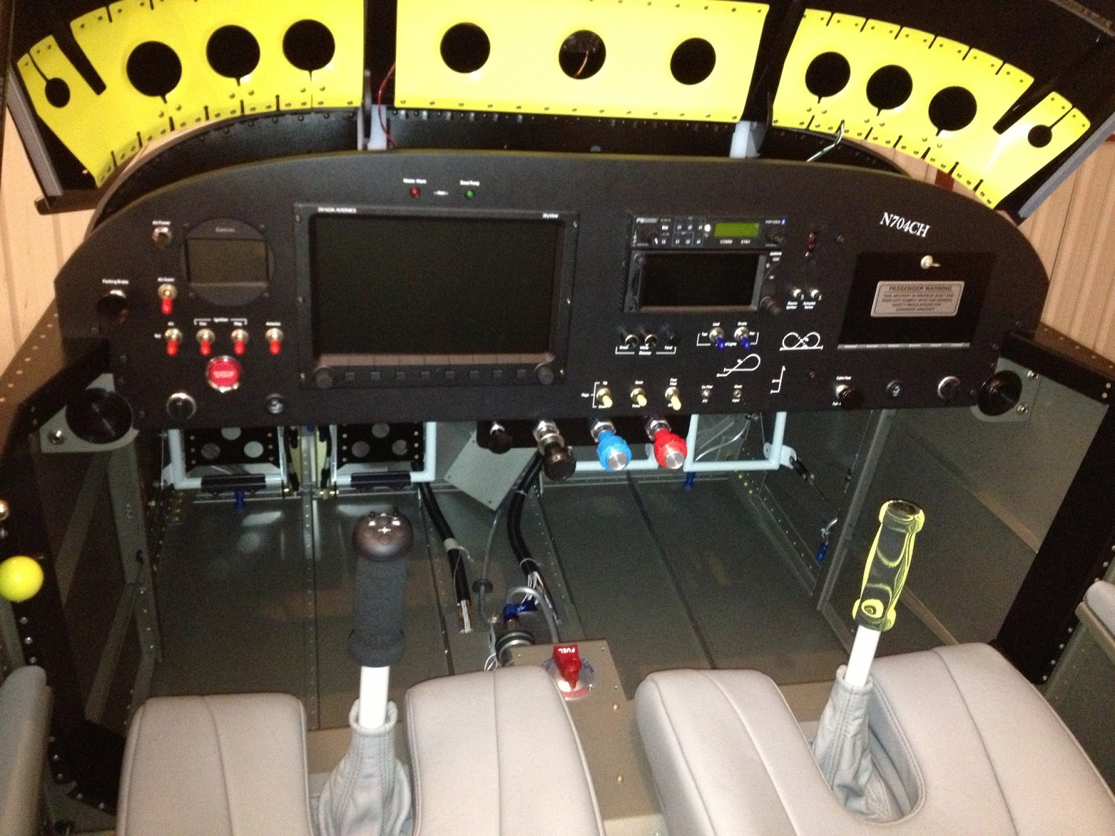 Chad and Bekah's RV-7: Finished Panel and Interior